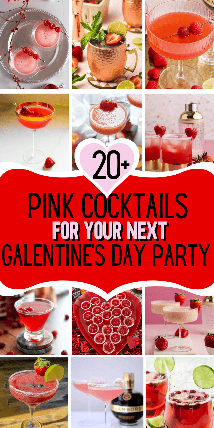 20+ Pink Cocktail Ideas for a Galentine’s Day Party